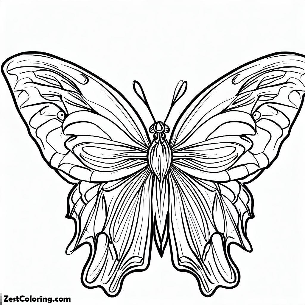 Beautiful Butterfly With Crisp Wings Coloring Page : Coloring for Kids ...