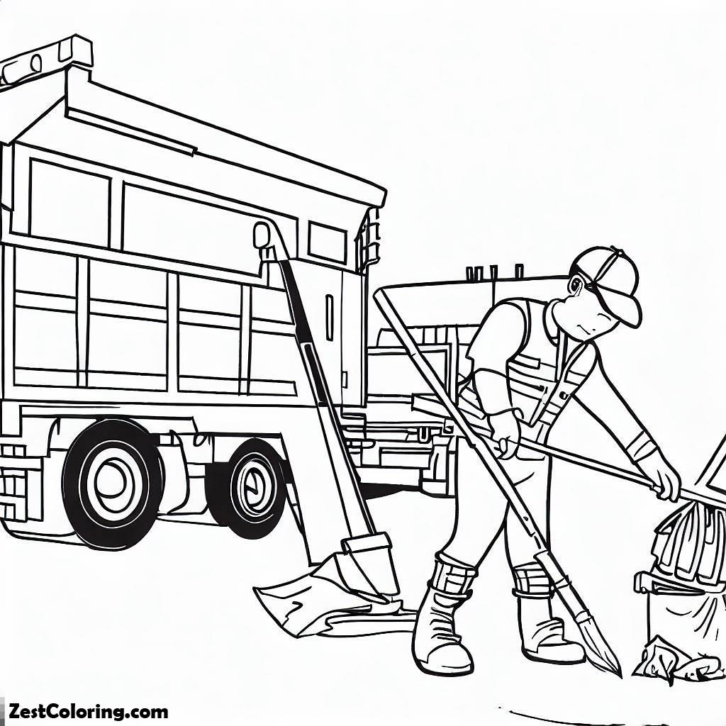 Garbage Truck Daily Activity Coloring Pages : Coloring for Kids – Smart ...