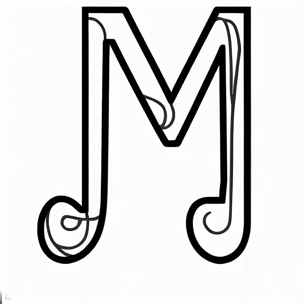 Letter M For Music Coloring Page : Coloring for Kids – Smart, Creative ...