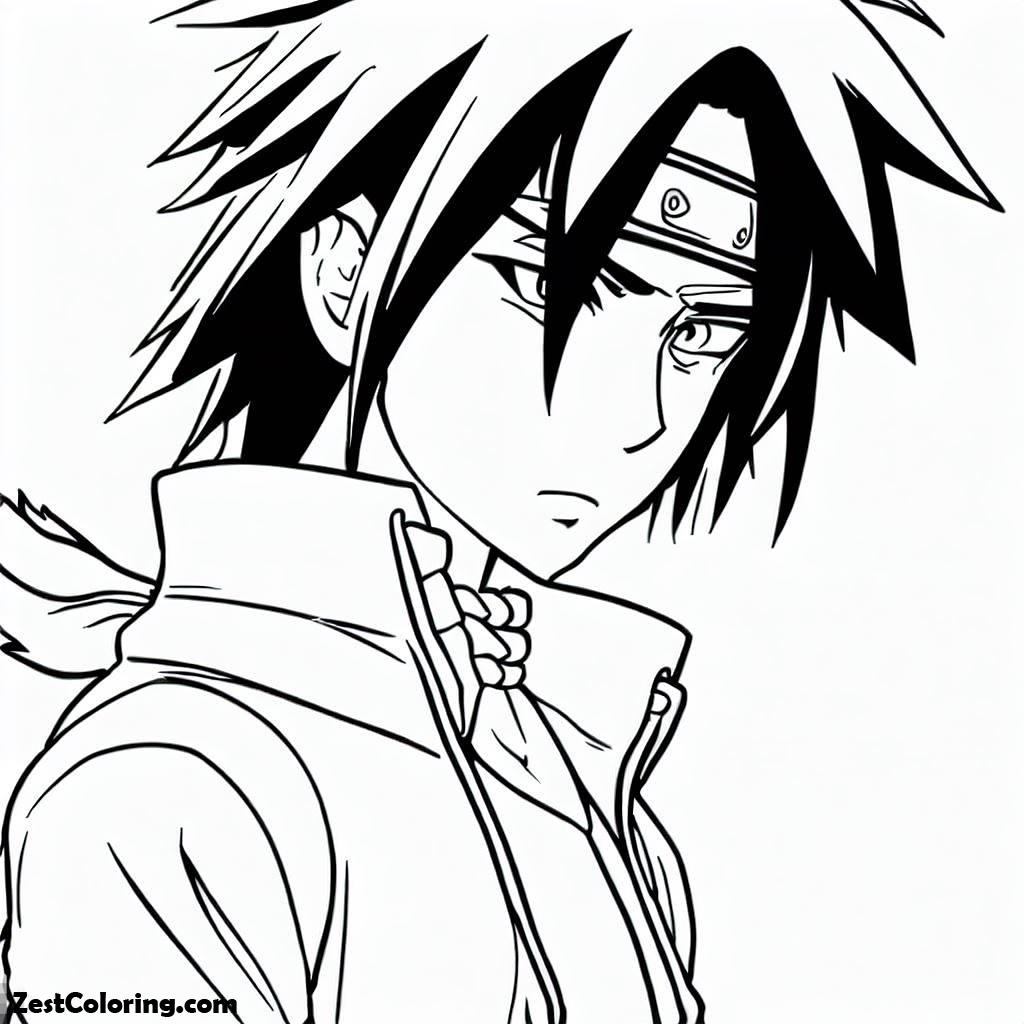 Sasuke Uchiha 3 Coloring Page : Coloring for Kids – Smart, Creative ...