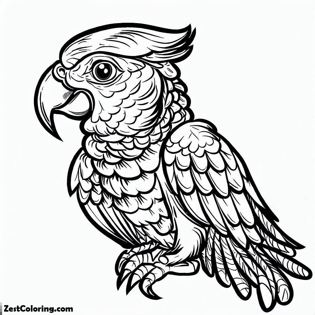Awesome Parrot Coloring Page : Coloring for Kids – Smart, Creative, and Fun