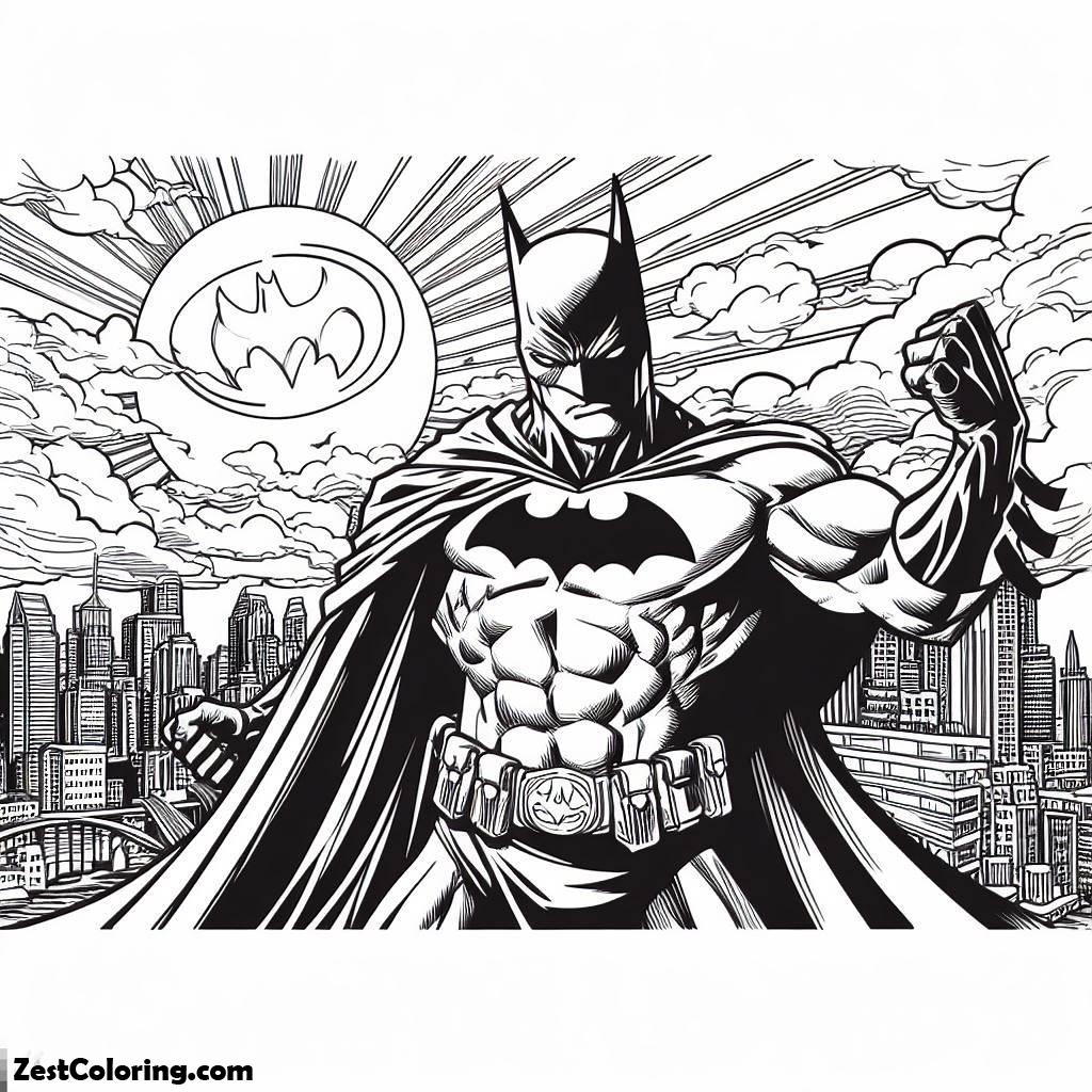 Batman Saw Bat Sign Is On Coloring Page : Coloring for Kids – Smart ...