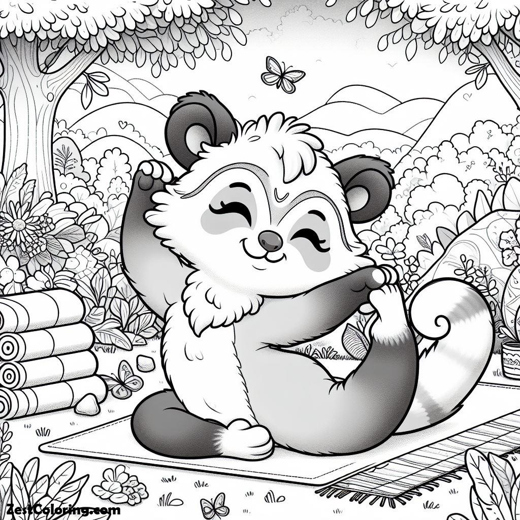 Possum Doing Streching Coloring Page : Coloring for Kids – Smart ...