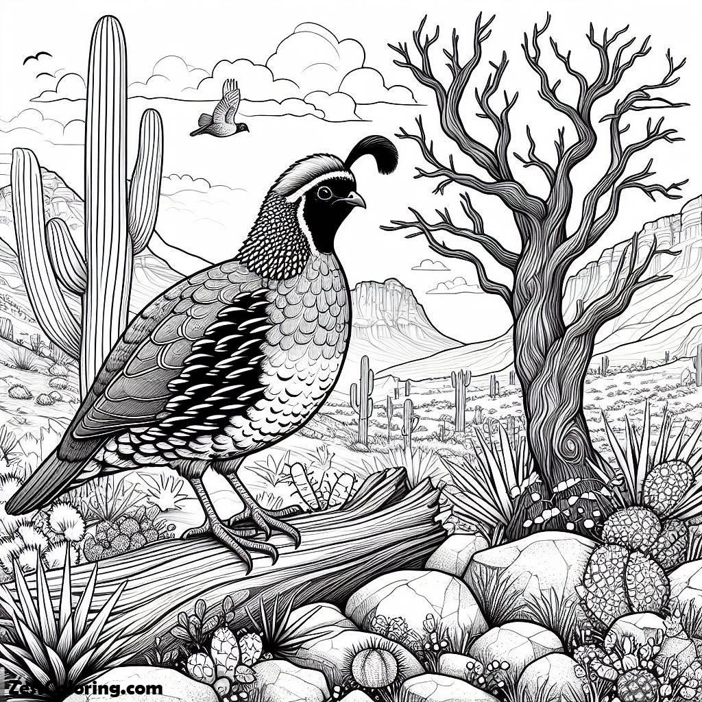 Picture Of Gambels Quail Coloring Page : Coloring for Kids – Smart ...