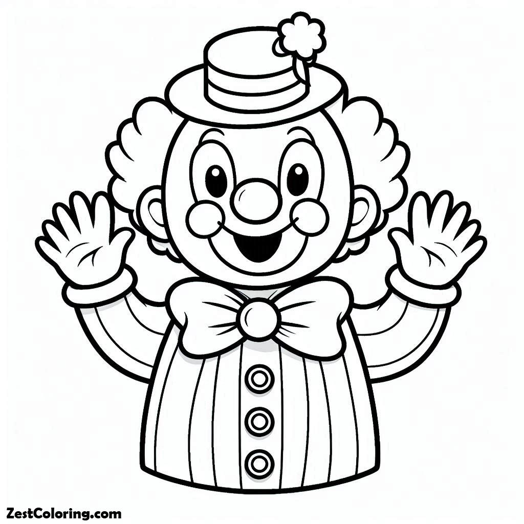 Greeting The Good Clown Coloring Page : Coloring for Kids – Smart ...
