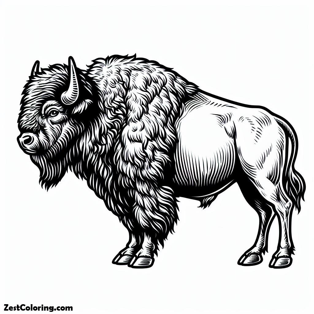 Picture Of Male Bison Coloring Page : Coloring for Kids – Smart ...